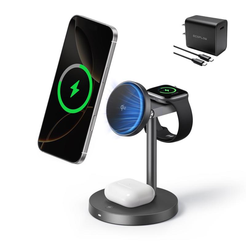 EcoFlow RAPID Mag 3-in-1 ワイヤレス充電ステーションEcoFlow RAPID Mag 3-in-1 ワイヤレス充電ステーション