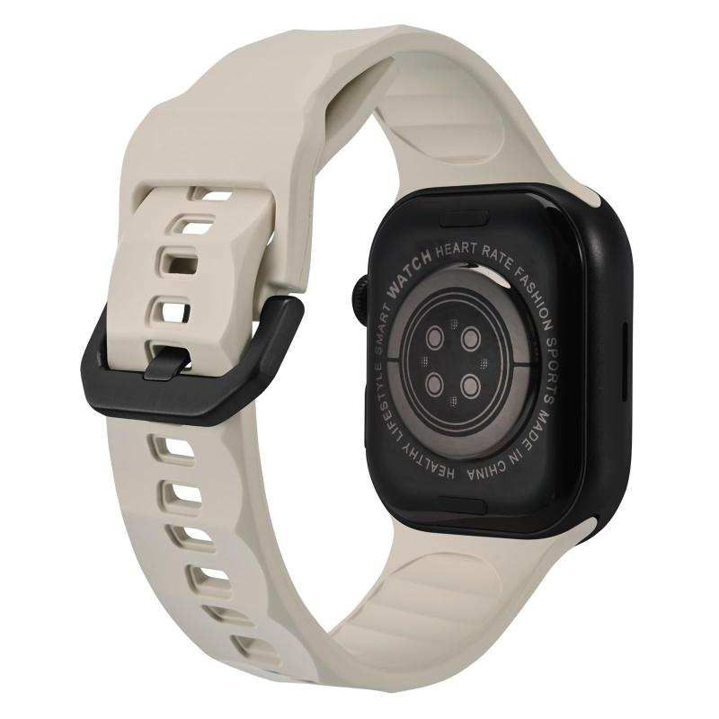 [MABEKS] コンパチブル アップルウォッチ バンド シリコン スポーツ iWatch バンド 49mm 45mm 44mm 42mm, FKMラバー 交換ストラップ iWatch Ultra2 Ultra SE2 SE シリーズ9 8...
