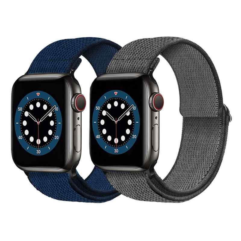 2本セット コンパチブル Apple Watch 38mm 40mm 41mm 42mm 44mm 45mm 49mm バンド 柔らかく心地よい軽量で 通気性があり自由に調節可能なゴムベルト アップルウォッチシリーズ 8 7 6 5 4 3...