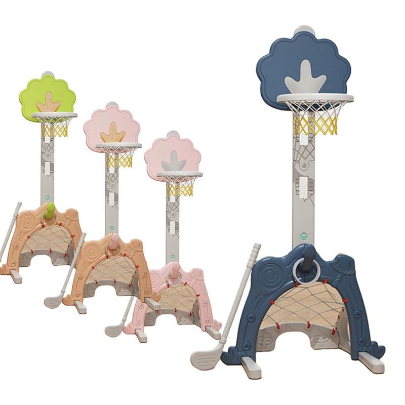 ミニ 5in1バスケットゴール 子供用 プレゼント ギフトボックス 贈り物 バスケットボール サッカー ゴルフ 輪投げ ストーリーマシーン 誘導オルゴール 高さ調整可能 室内 屋外用 【多種多様のスポーツを楽しめ】お子さんは同時に多種のスポ...