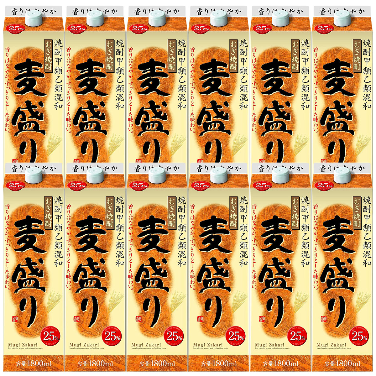 【内容量】 1800ml 【アルコール分】 25％ 【商品特徴】 麦の華やかな香りとさっぱりとした味わいが特長です。混和焼酎ならではのやさしい麦の香りは、ロックや水割りはもちろん、麦茶割りやロックに少しレモンを搾って、など幅広く楽しめます。
