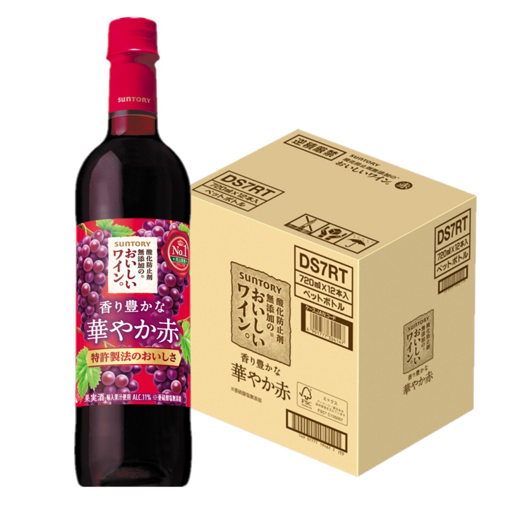 【内容量】 720ml 【原材料】濃縮還元ぶどう果汁（外国産） 【アルコール度数】 11％ 【商品紹介】 「酸化防止剤無添加ワイン」は、ぶどう本来のやさしい甘さと香りが広がる、幅広い料理に合わせやすくバランスのよい味わいのワインです。 その...