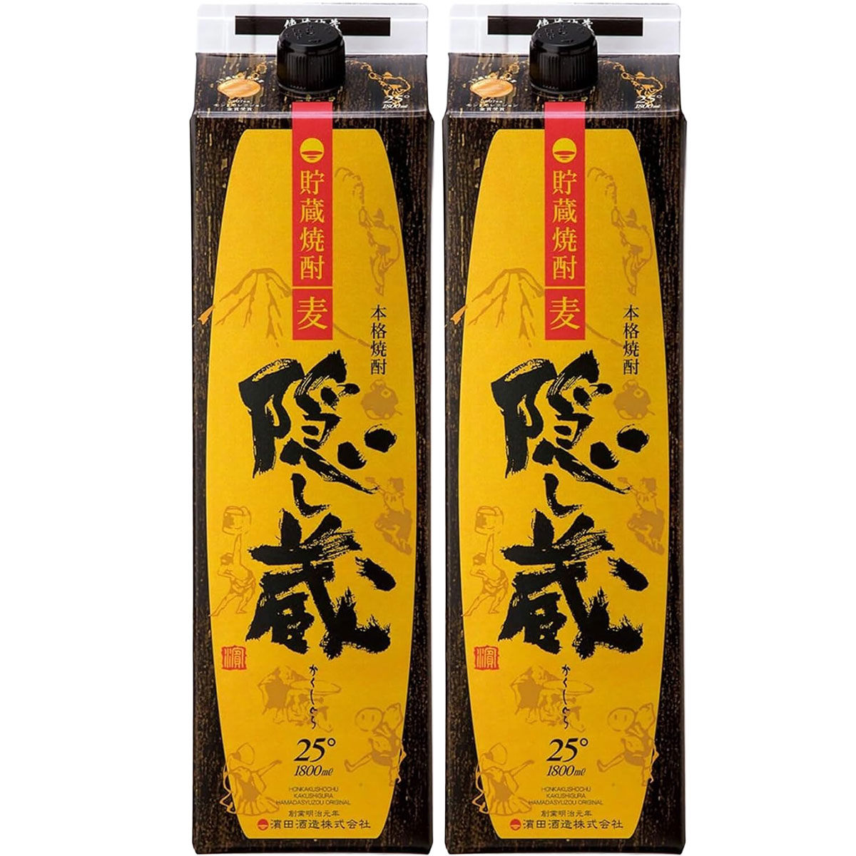 【内容量】 1.8L 【原材料】 麦/麦麹(白） 【アルコール分】 25％ 【商品説明】 厳選した原酒を樫樽貯蔵。琥珀色の芳醇な香りとコクのある熟成貯蔵焼酎です。