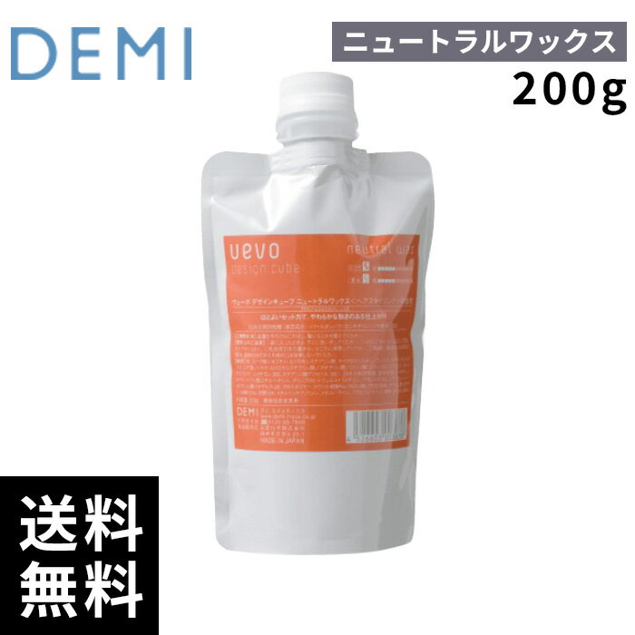 ブランド名 デミ 商品名 ウェーボ デザインキューブ ニュートラルワックス 内容量 200g 商品説明 ほどよいセット力で、やわらかな動きのある仕上がり。 シャイニーパール成分配合でパサつきがちの毛先に落ち着きとツヤを与えます。 JAN 4...