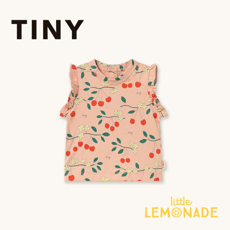 ブランド tinycottons 商品名 CHERRY TREES FRILL TEE　wild rose 用途 ボディ,トップス,Tシャツ,肌着,赤ちゃん,ベビー,オーガニックコットン,お祝い,ギフト,出産祝い 素材 オーガニックコットン...