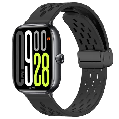 [SumNeol] バンド Redmi Watch 5/Redmi Watch 4/Xiaomi Smart Band 9 Pro/Smart Band 8 Pro 対応 ベルト シリコン素材 磁気バックル マグネット式バックル サイズ調節...