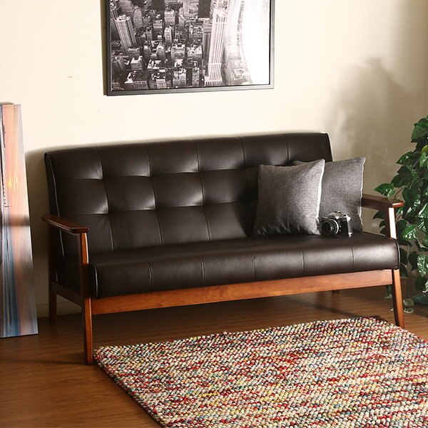 商品詳細 サイズ 幅135×奥行73×高さ70×座面高38cm座面下高さ：18.5cm 材質 構造部材：天然木張り材：合成皮革クッション材：ウェービングベルト／ウレタンフォーム背面：ウレタンフォーム脚部：天然木（ラバーウッド） 送料 全国 ...