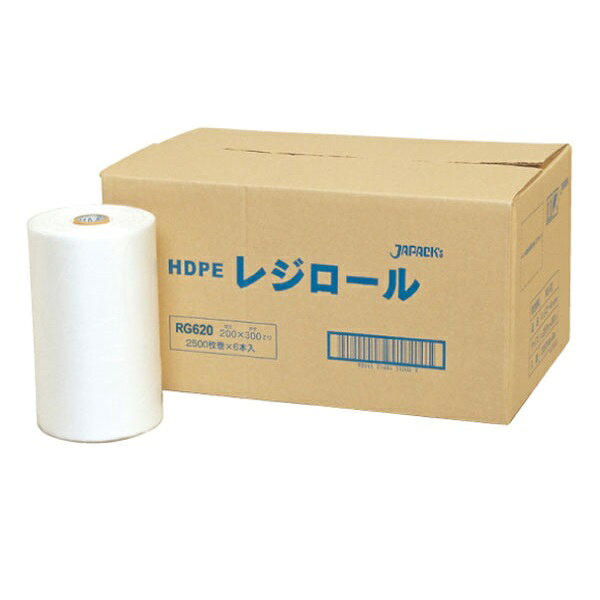 ●材質HDPE●色半透明●サイズヨコ200xタテ300x厚み0.006mm●数量2,500枚x6巻（15,000枚）/ケース