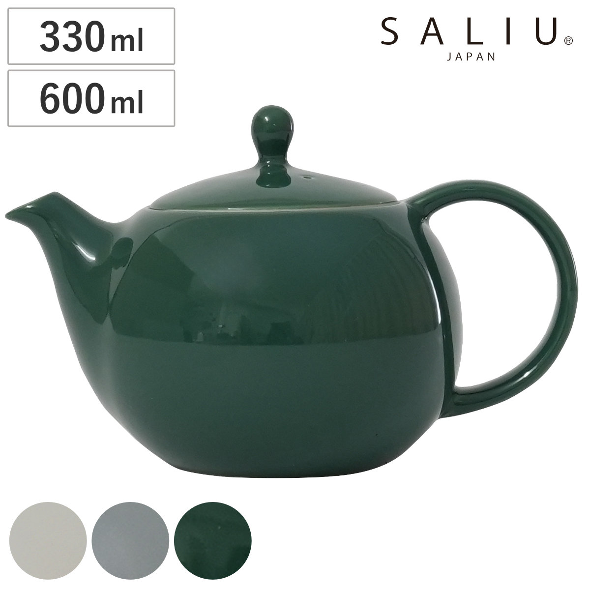 サイズ【330ml】約 幅16.4×高さ10（cm）【600ml】約 幅18×高さ11.7（cm）容量【330ml】約 330ml【600ml】約 600ml内容量1個材質本体：磁器茶こし：ステンレスカラーアッシュホワイト、クリアグレー、エ...