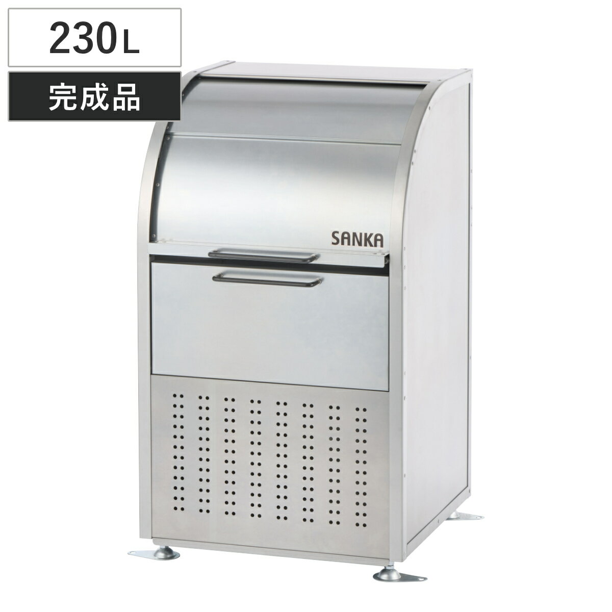 サイズ約 幅60×奥行61.5×高さ105.9（cm）重量約 33kg容量約 230L内容量1台材質本体：高耐食溶融めっき鋼板、ステンレス金具、ネジ：ステンレス、アルミハンドル：ステンレス（SUS304)ハンドルゴム：ポリ塩化ビニルアジャス...