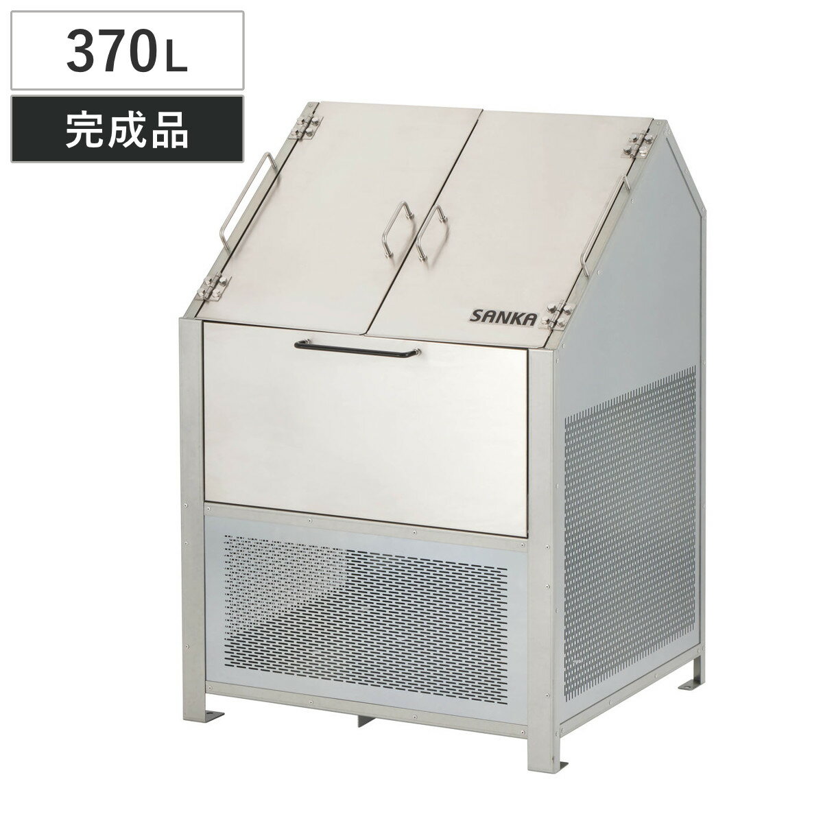 サイズ約 幅75×奥行71.5×高さ111（cm）重量約 33kg容量約 370L内容量1台材質本体：高耐食溶融めっき鋼板金具・ネジ：ステンレス、アルミ扉・ハンドル：ステンレス（SUS304）ハンドルゴム：ポリ塩化ビニル生産国日本製組立状態...