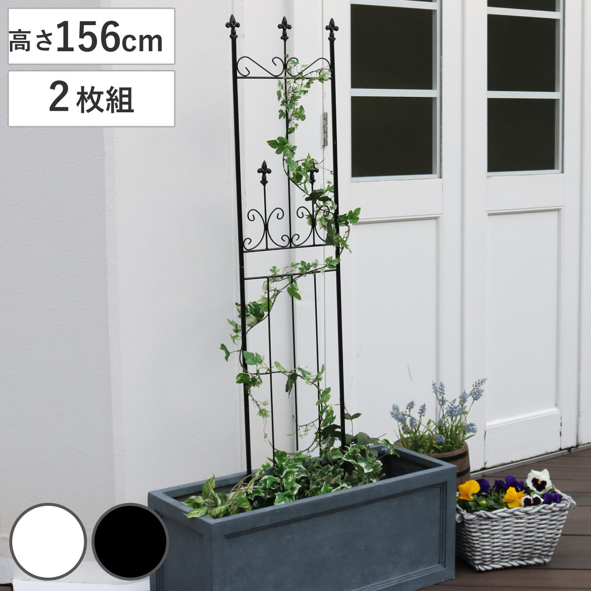 サイズ約 幅36×奥行1.5×高さ156（cm）（1枚あたり）重量約 2kg内容量2枚組材質スチール（粉体塗装仕上げ）種類ブラック、ホワイト組立状態お客様組立品注意事項※基本的に埋め込み部分をしっかり埋め込んで頂ければ自立しますが、柔らかす...