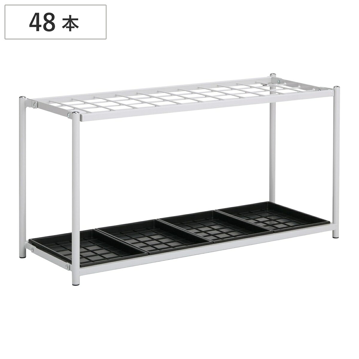 サイズ約 幅100×奥行37×高さ50.5（cm）折りたたみ時厚さ：約 10.5（cm）重量約 7.7kg内容量1台材質フレーム：スチール丸・角パイプに粉体塗装受皿：ポリプロピレン（再生樹脂100％）生産国日本製備考グリーン購入法適合品区分...