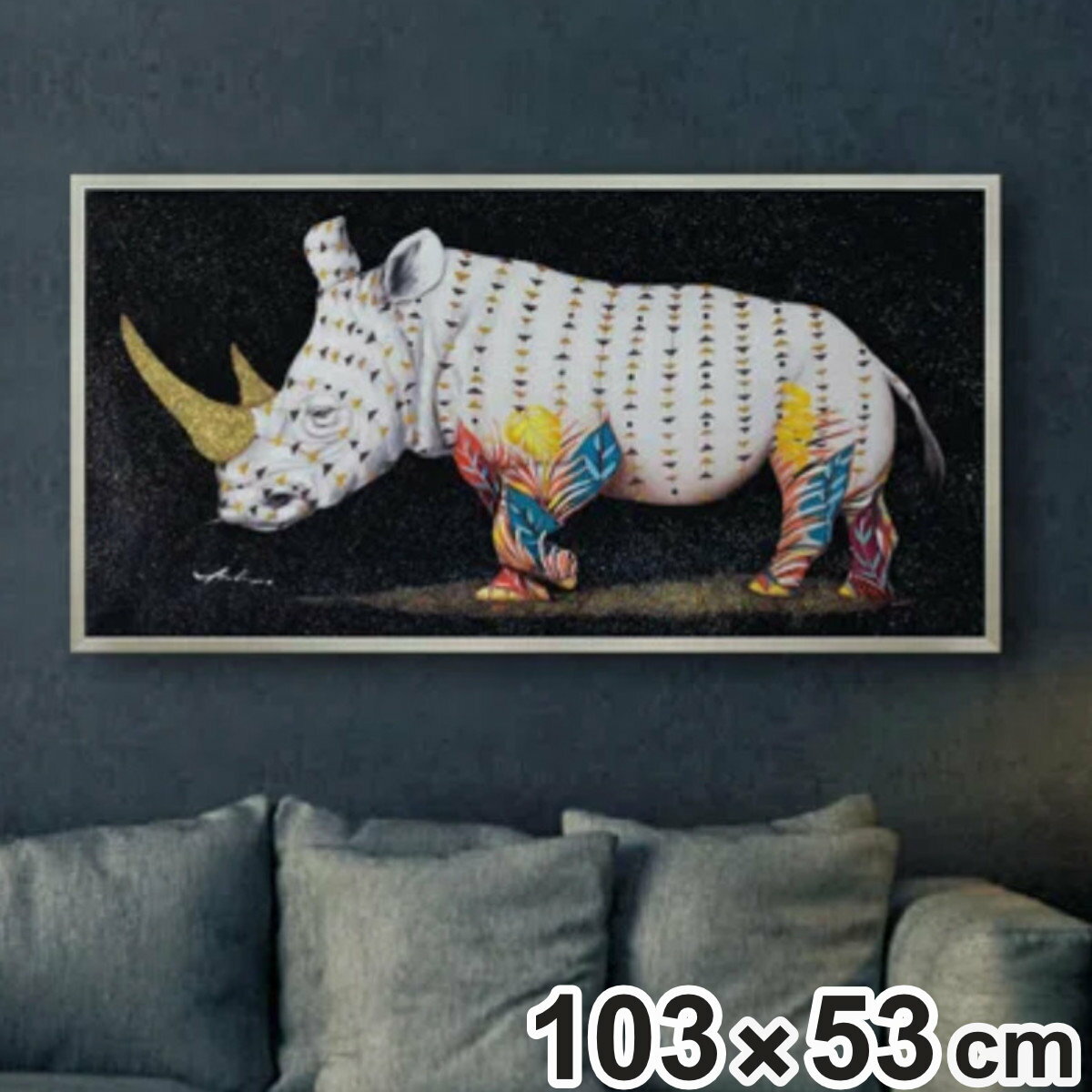 サイズ約 横103×縦53（cm）厚さ：約 3.7（cm）重量約 2.7kg内容量1枚付属品：額（吊金具付き）、額吊紐材質キャンバス・樹脂フレーム注意事項※商品ページ内には別の商品を含む画像を使用しています。区分返品・キャンセル区分（不可）...