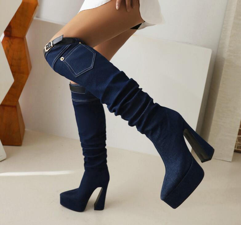 【商品情報】 ・商品番号:djdl3076 ・サイズ: ・22.5cm、23cm、23.5cm、24cm、24.5cm、25cm、25.5cm、26cm ヒール：12.5cm　筒丈：50cm　筒回り：37cm ・商品内容:ブーツ ・生産国:...