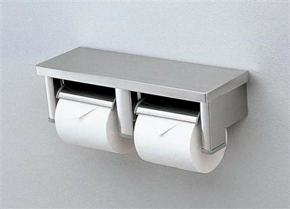 YH701　棚付二連紙巻器　360×113×106※画像はイメージ画像となります。ご注文の際は必ずメーカーHP等で、型番、色、寸法、製品の仕様・規格等お確かめの上ご注文ください。※商品の掲載には細心の注意を払っておりますが、ごくまれに誤記述...