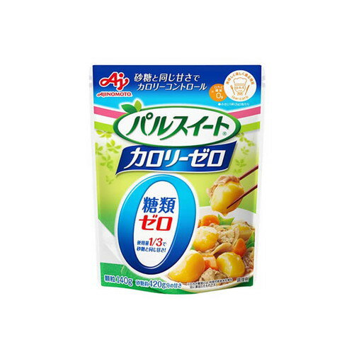 商品名 味の素 パルスイート カロリーゼロ 袋 140g 内容量 140g 原材料 エリスリトール(中国製造)、甘味料(アスパルテーム・L-フェニルアラニン化合物、アセスルファムK)、pH調整剤、香料 栄養成分 エネルギー：0kcal、たん...