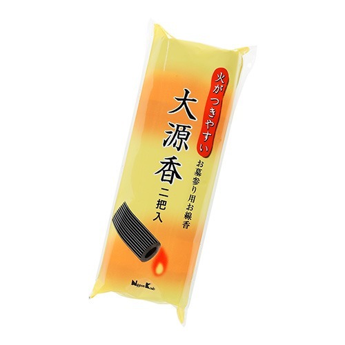 商品名 大源香 二把入 商品詳細 ※火がつきやすい、お墓参り用お線香です。 商品説明 「大源香 二把入」は、火がつきやすい、お墓参り用お線香です。 使用方法 (1)上部の巻紙を外します。(2)お線香をしっかりと束ねて持ち、上部先端に火をつけ...