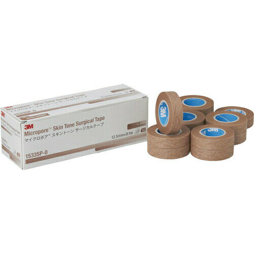 商品名 マイクロポア スキントーン スモールパック サージカルテープ 12.5mm*9.1m 12巻入 商品詳細 内容量：12巻サイズ： 12.5mm幅×9.1m※肌になじんで目立ちにくいテープです。 商品説明 「マイクロポア スキントーン...