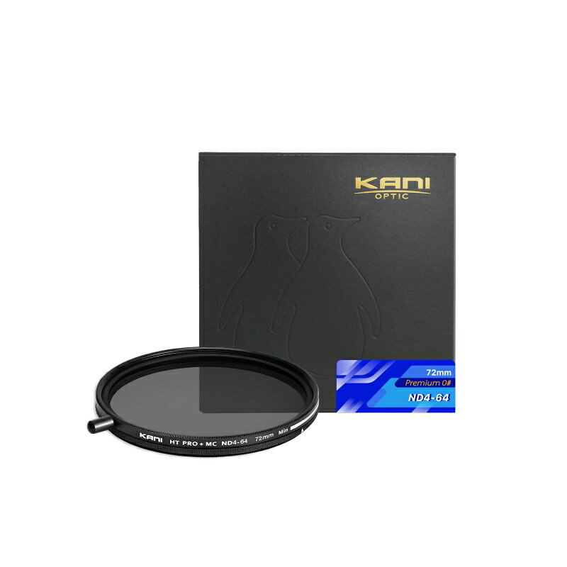 KANI プレミアム 0# バリアブル ND4-64 72mm (着脱式調整ノブ付) 側面ノブをスライドさせることにより、減光効果の調整を行うことが可能な可変NDフィルター。 色再現性が大幅に向上した0#シリーズとして、従来の可変ND以上に...