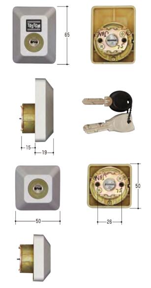 MIWA 交換取替用シリンダー PS　1K2L　子鍵5本 mcy-472 美和 ミワ