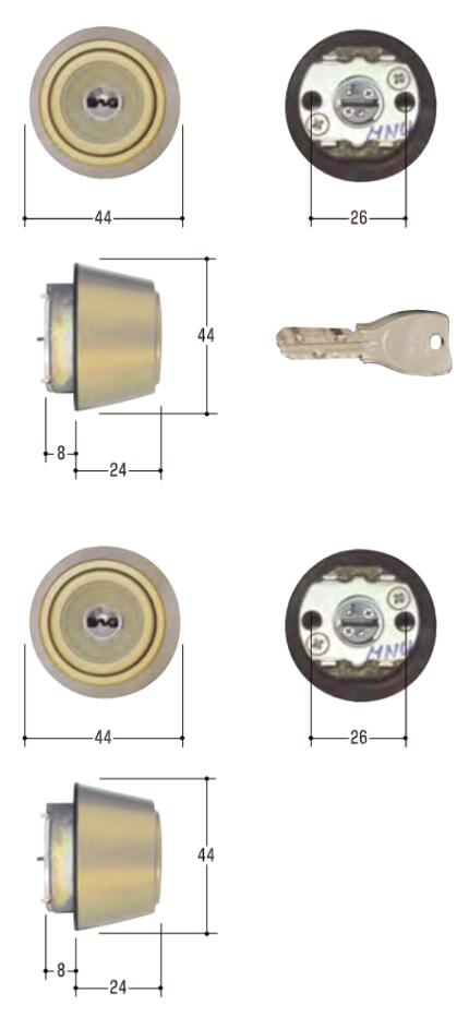 MIWA 交換　取替用シリンダー PS　1K2L　子鍵6本 mcy-503 美和 ミワ
