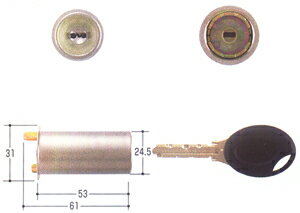 鍵穴蓄光仕様 鍵3本付属（樹脂ヘッドキー）簡易取付説明書