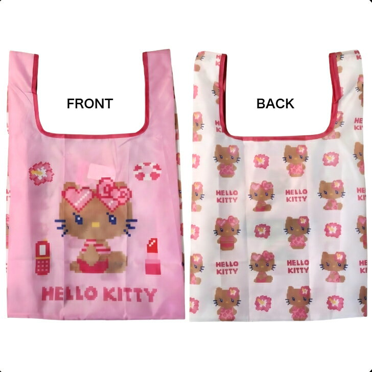 【HELLO KITTY 日焼けシリーズ エコバッグ】　キティ キティちゃん ハローキティ SANRIO エコバッグ 買い物袋 ハワイアン雑貨 サーフ ALOHA HELLO KITTY キティ サンリオ 人気 エコバッグ ハワイ アロハ ...