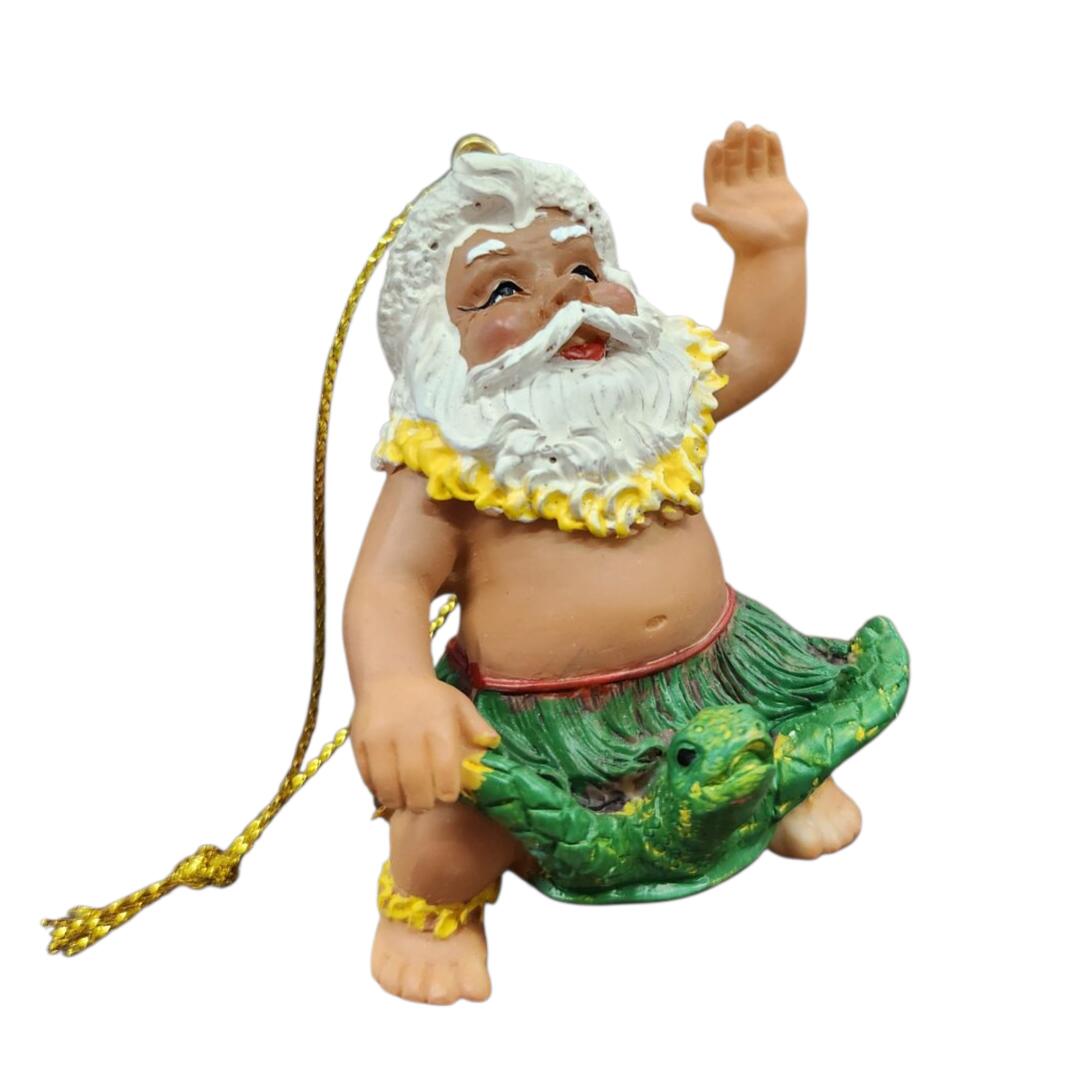 【アロハサンタ クリスマスオーナメント ライドホヌ】 ハワイアン雑貨 クリスマス雑貨 クリスマス用品 オーナメント クリスマス サンタ アロハサンタ サンタクロース ハワイ アロハ ハワイアン雑貨 ホヌ クリスマス用品 クリスマス雑貨 イン...