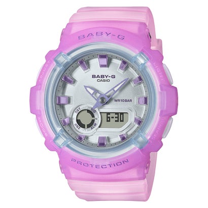 アクティブな女性のためのカジュアルウオッチBABY-G。BGA-280は丸みのあるシルエットで、パーツを重ねた多層構造のケースデザインが特徴です。時計をLAのストリートファッションから着想を得たペールトーンでカラーリング。スケルトンカラーの...
