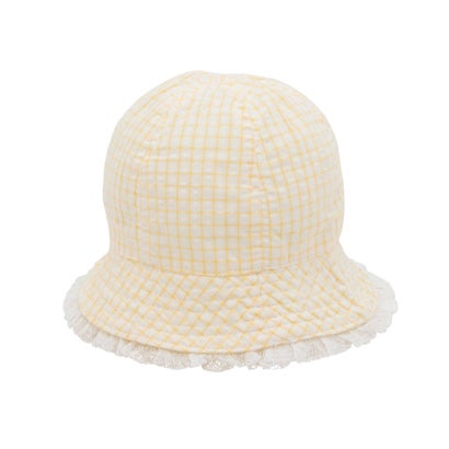 柔らかな色合いのチェック柄が可愛らしいハットです。つば部分にはレースがあしらわれ、上品な雰囲気をプラスしています。軽い素材感で通気性も良く、春夏シーズンのお出かけに快適。シンプルながらも華やかさを持ち合わせ、カジュアルからおめかしまで幅広く...