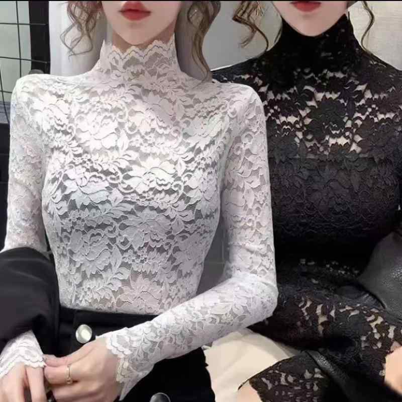 トップス レディース ハイネック 半袖 レース メッシュ セクシー 透け インナー 秋 シャツ 伸縮性 接触冷感 吸湿速乾 綿 麻 アイボリー ピンク系・カテゴリ: Tシャツ・スタイル: 魅惑的.通勤・主な素材: ポリエステル90-95%....