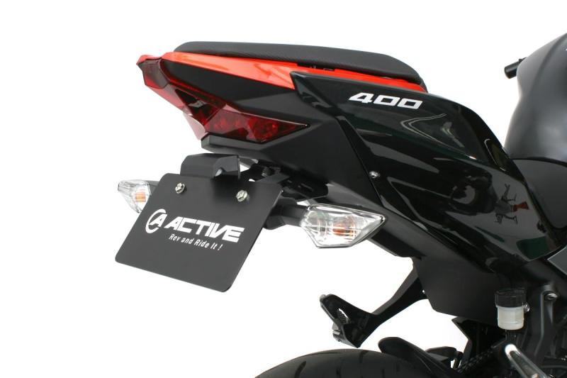 ACTIVE (アクティブ) フェンダーレスKIT LEDナンバー灯付き ブラック NINJA250/NINJA400/Z250/Z400 1157089適合車種：NINJA250 18-21/NINJA400 18-21/Z250/Z40...