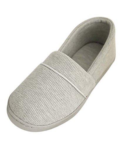 [Euyqs] 室内用スリッパ コットン素材 ソフトボトム ピンクグレー快適な履き心地デザイン: シンプルで快適なスリッパ、室内履きに最適な柔らかい素材を使用し、足にフィットする設計、軽量設計: 厚みのあるソールで快適な履き心地を実現しなが...