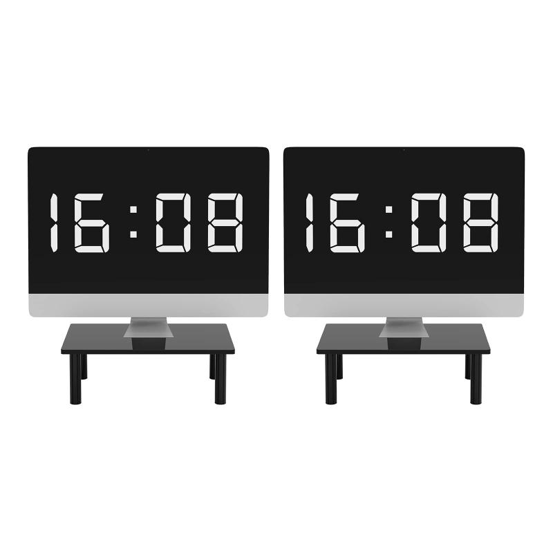 PANO-MOUNTS モニタースタンド パソコンスタンド モニター台 PCスタンド 透明 アクリル製 机上台 キーボード収納 省スペース