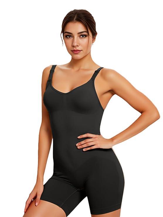 女性用 シームレス ボディシェイパー（一体型）着圧 ストレッチ むくみ対策 補整下着 骨盤サポート 締め付けない 快適 薄手 春夏向け（S-XLサイズ）✅【サイズ選びのヒント】 当社のサイズ表を参考にして、バスト、ウエスト、ヒップ、太ももの...