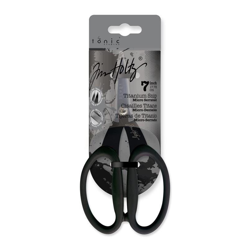 Kushgrip Non-Stick Micro Serrated Scissors 7"-By Tim Holtz (並行輸入品)