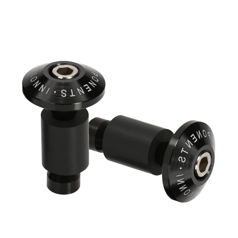 YINKE ハンドルバーエンド キャップ 2個セット ブラック アルミ製 軽量 バイク用 ハンドルバー保護 プラグ 22mm対応 簡単取り付け【高品質素材】精密CNC加工されたアルミニウムと耐久性ゴムを採用。軽量かつ頑丈で、長期間の使用にも...