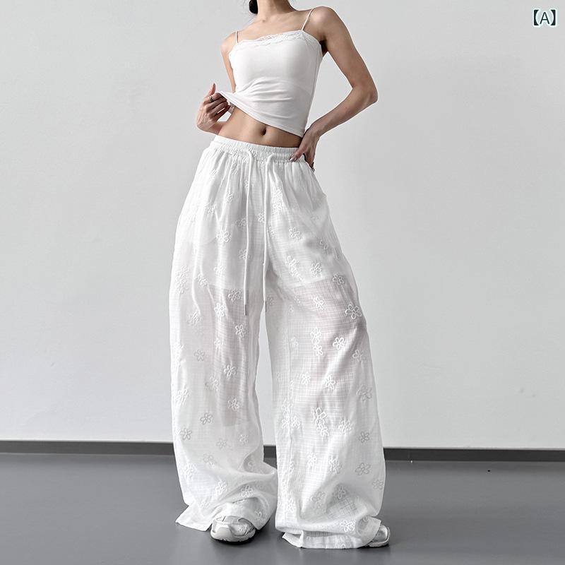 ロングパンツ レディース ワイド ズボン 高身長 ゴムウエスト カジュアル 春夏 普段使い 伸縮性 ビッグシルエット 通勤用 アウトドア 綿 麻 接触冷感 吸湿速乾 ブラック ピンク系 アイボリー・カテゴリ: カジュアルパンツ・スタイル: ...