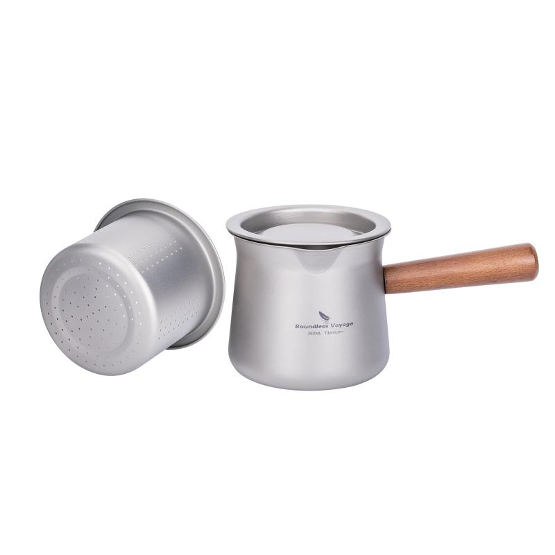 Boundless Voyage チタン 急須 ティーポット 直火可 超軽量 錆びない 割れない 茶器 自宅用 旅行 携帯式茶器 アウトドア キャンプ用品 収納袋付き【商品詳細】 材質：純チタン、天然木【軽くて丈夫なチタン製】：純チタンで作...