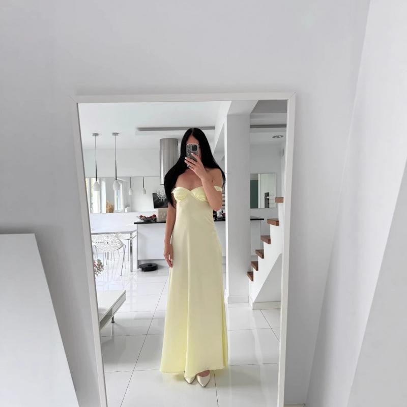 ワンピース レディース セクシー ワンショルダー キャミソール ロングスカート サイドスリット エレガント 魅惑的 イブニングドレス スリミング 高級感 伸縮性・カテゴリ: ワンピース・スタイル: ベーシック・主素材: ポリエステル90%-...