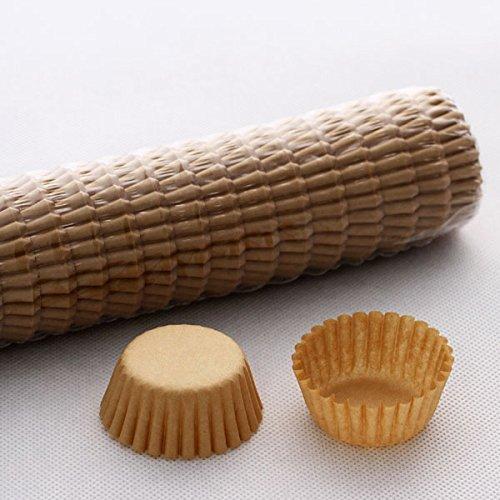 グラシンカップ 5号 丸型 クラフト 1000枚入 シリコンなし/12穴用 グラシン紙 マフィン マフィン型 紙 オーブン対応 耐熱 マフィンカップ 製菓 FBAC5F-1000材質：耐油紙サイズ：底径33×21mm機能：耐油性生産国：日本