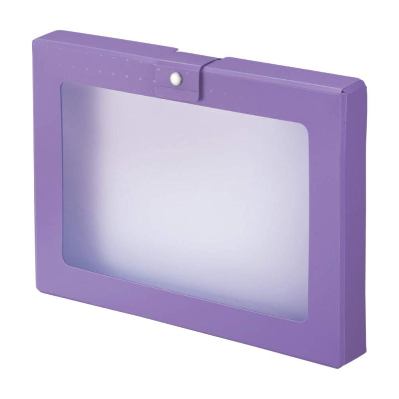 リヒトラブ ハンドケース 透明窓 CUBEFIZZ A4 パープル A699-10【商品】中身がひとめで分かる大きな窓付きハンドケース。【材質】本体／ポリプロピレン、ホック／スチール【寸法】幅360mm×奥行52mm×高さ267mm／重量2...