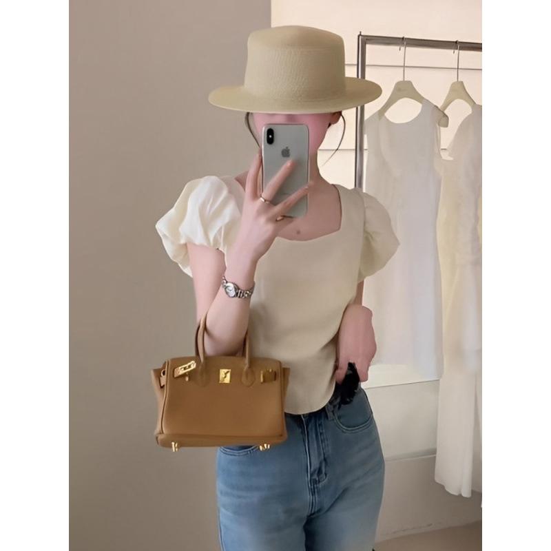 ブラウス レディース トップス フレンチスタイル 独特 バルーンスリーブ スクエアネック シフォン 夏 接触冷感 吸湿速乾 軽量 通勤用 高級感 性・袖型: 蝶袖・袖丈: ロングスリーブ・カラー: ベージュ・サイズ展開: S,M,L,XL,...