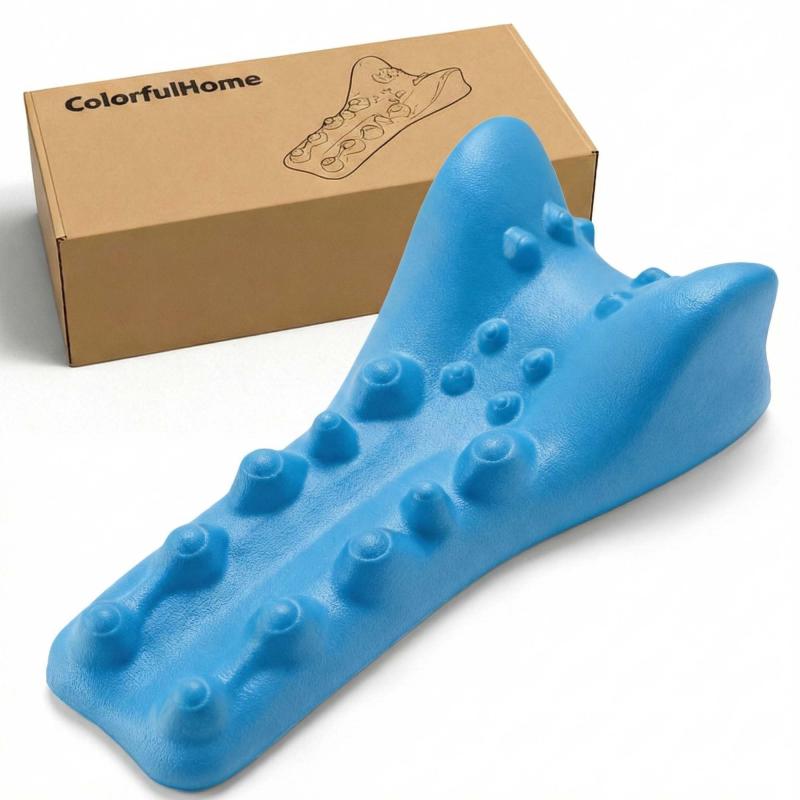 首 ストレッチ ピロー 肩甲骨 まわり 【首と背中を同時にケア】 ネックストレッチャー 背中 グッズ 首 肩 リフレッシュ サポート グッズ ColorfulHome【首と肩甲骨まわり、これ1台で】 一般的なネックストレッチャー は首だけ。...