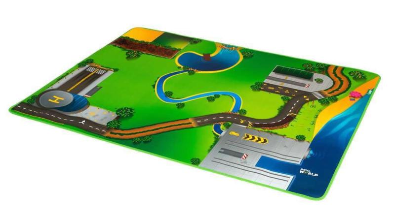 BRIO 木製レール 知育玩具 プレイマット 木製レール 対象年齢 3歳~ 33994 誕生日 クリスマス プレゼント 室内遊び 男の子 女の子BRIO WORLDの世界をイメージしたデザインのプレイマット。畳1畳分を越える大判サイズ（15...