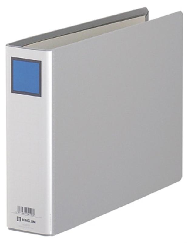 キングジム(Kingjim) パイプ式ファイル キングファイル G A4E グレー 985N 綴じ厚50mm318mmX66mmX227mm寸法:高さ 227mm ×幅 318mm × 背幅/奥行き 66mmサイズ A4 ヨコ型適正収納枚数...