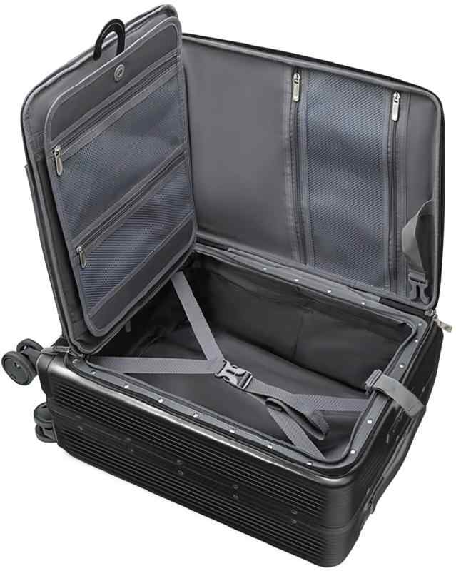 [ABIBA] 2面立たせて4面アクセス スーツケース キャリーケース 多機能フロントオープン 機内持ち込み キャリーバッグ 大型 静音 ダブルキャスター TSAロック搭載 ファスナータイプ 旅行 ビジ【今までにない特別仕様】スーツケースの...