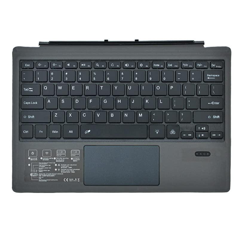 [90日品質]Surface pro3/4/5/6/7専用 キーボード bluetooth キーボードタッチパッド搭載 取付簡単 無線式 usb充電式 静音 ワイヤレスキーボード色：ブラック対応機種：Microsoft Surface Pr...