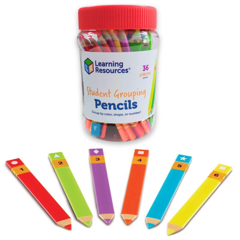 ラーニング リソーシーズ Student Grouping Pencils グループ分け色鉛筆 LER 0624色、数字、マークの3パターンのグループ分けが可能。収納ボトル入り 36本セットサイズ : 約 11.4cm x 1.3cm対象年...